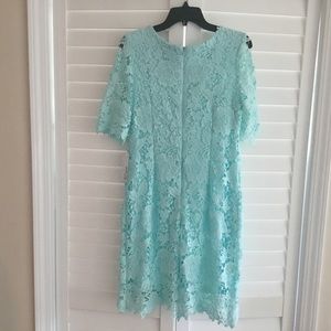 Studio One | Dresses | Aqua Lined Lace Dress | Poshmark